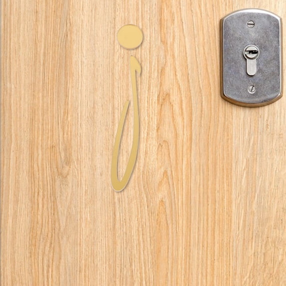 GETAJGHSD 2Pcs Golden Acrylic Bathroom Sign Indication Waterproof ...