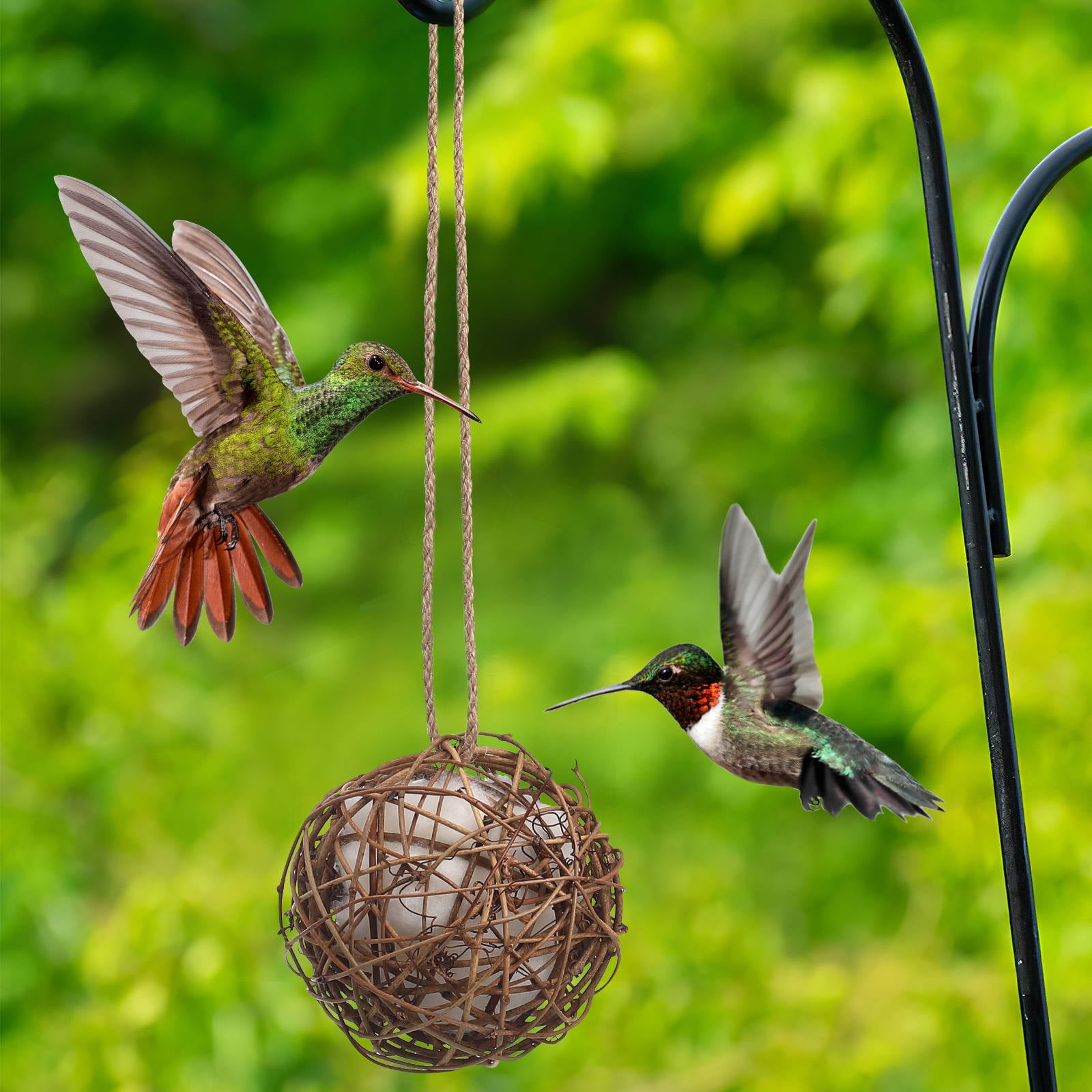 GETAJGHSD 2Pcs Parakeet Chewing Toys Round Rattan Balls With Cotton For ...