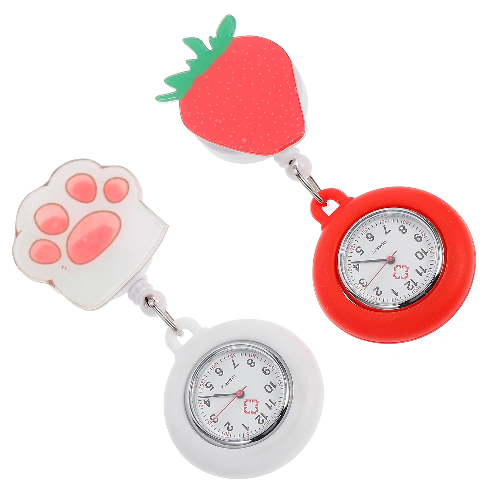 GETAJGHSD 2Set Nurse Clip On Watch Water Resistant Battery Operated for ...