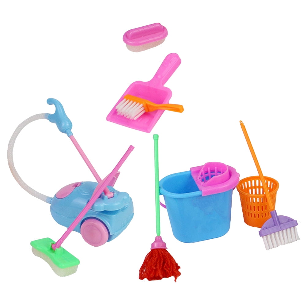 GETAJGHSD 2Sets Kids Playhouse Toys Realistic Plastic Cleaning Kit Toy ...