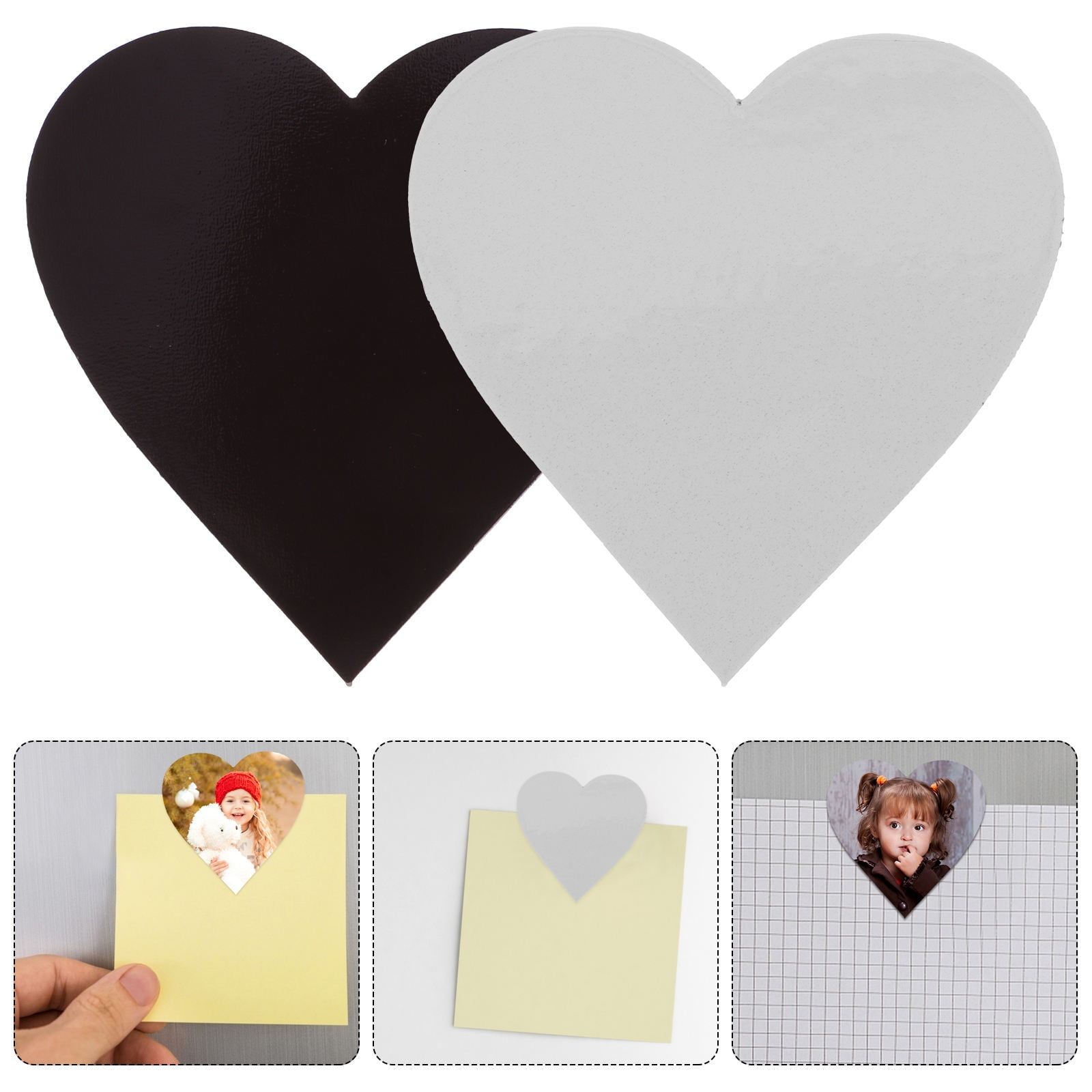 GETAJGHSD 30Pcs Heart Shaped Fridge Magnets Assorted Color Diy Photo ...