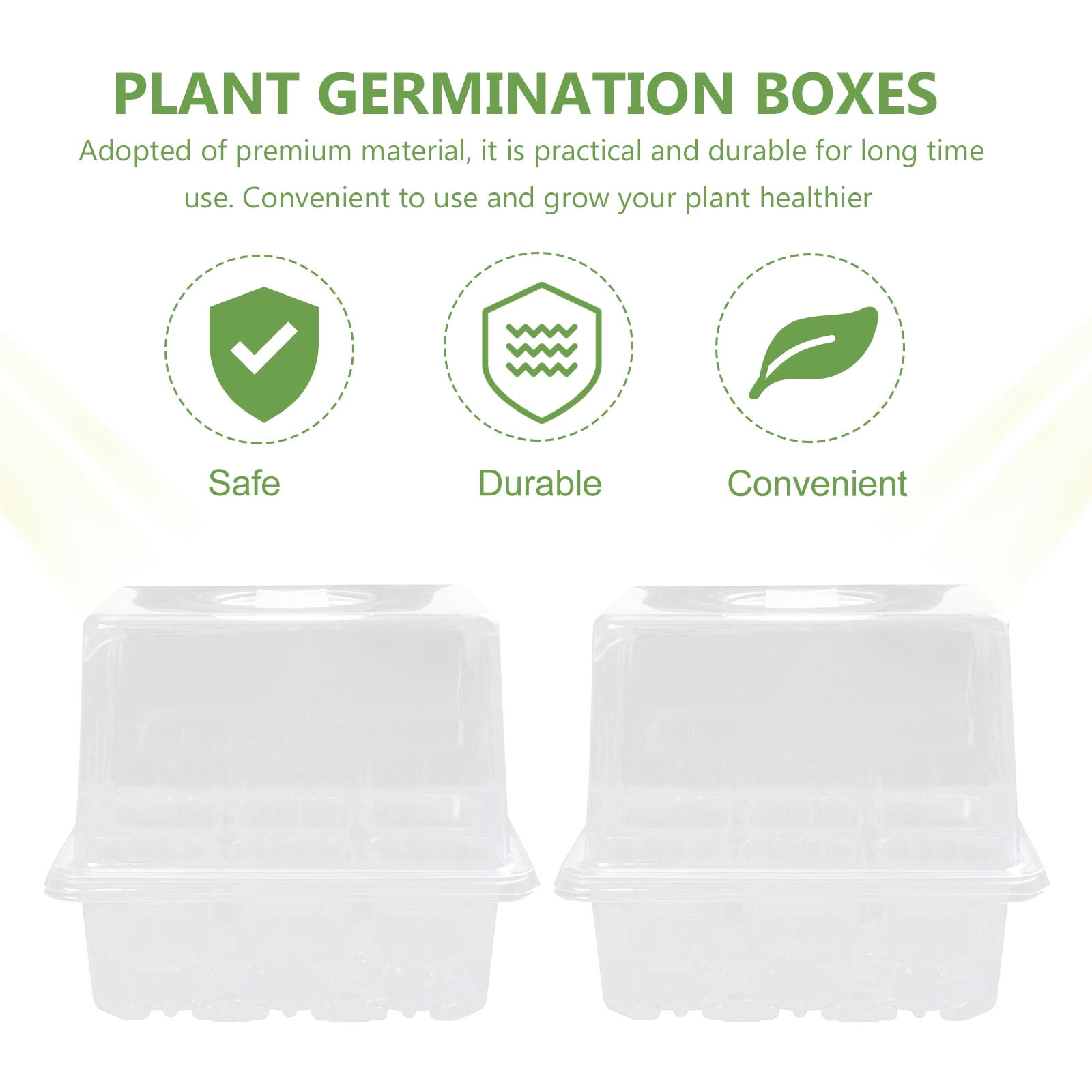 GETAJGHSD White Plastic Germination Box for Planting Waterproof ...
