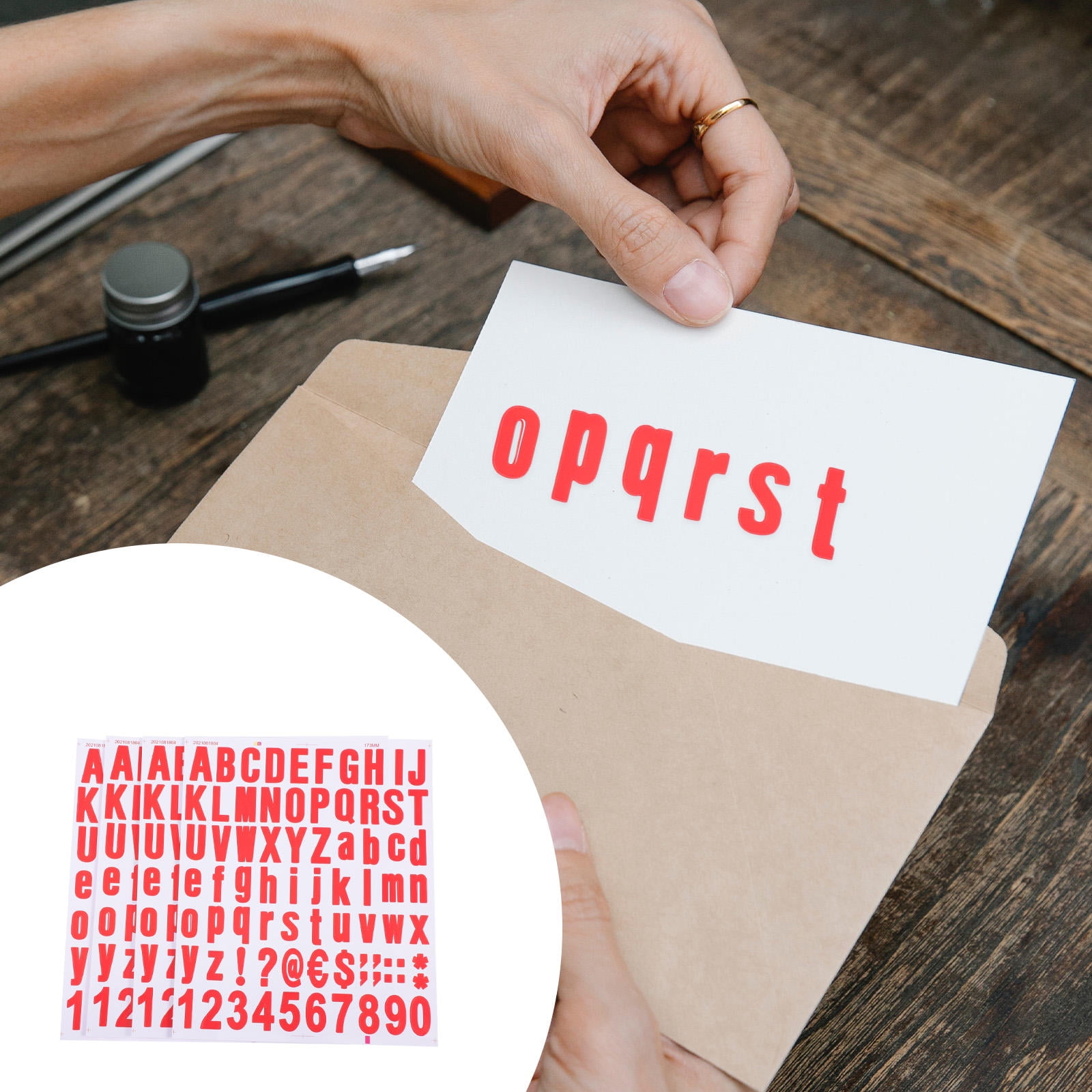 GETAJGHSD 4Set Self-Adhesive Letter Stickers Alphanumeric Stickers for ...