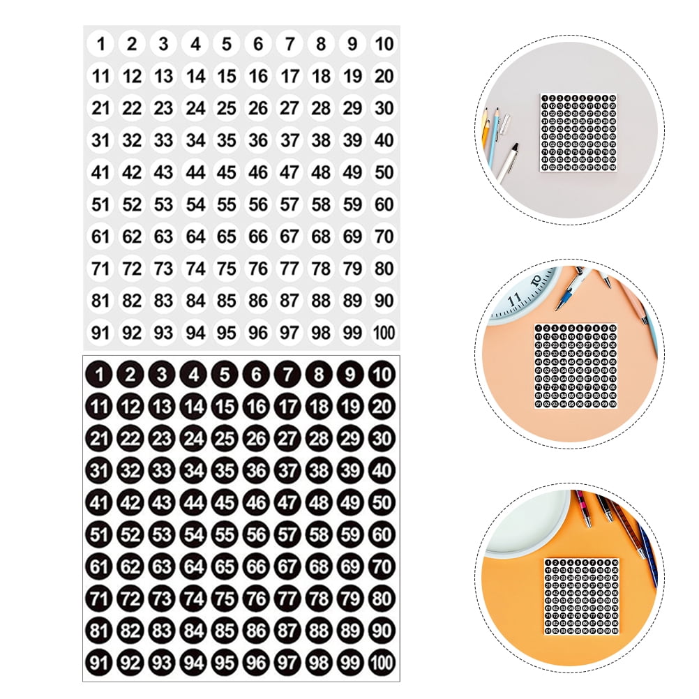 GETAJGHSD Round Number Stickers Precise Numbering for Office Use ...