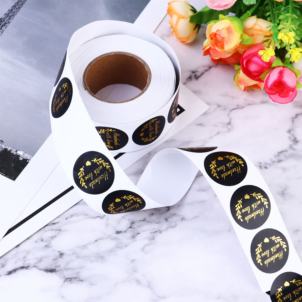 GETAJGHSD 500Pcs Multi-colored Paper Sealing Stickers for Box ...