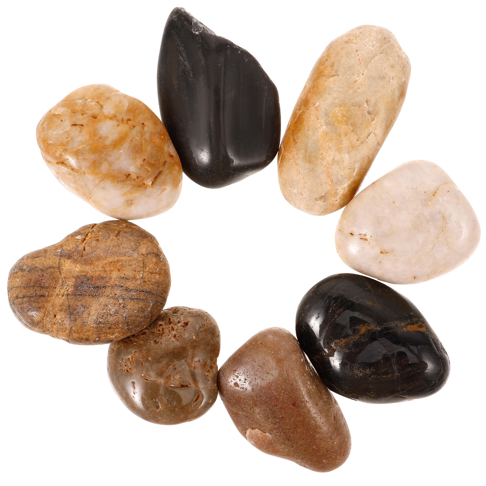 GETAJGHSD 500g Natural Pebbles Aquarium Gravels Assorted Color Smooth ...