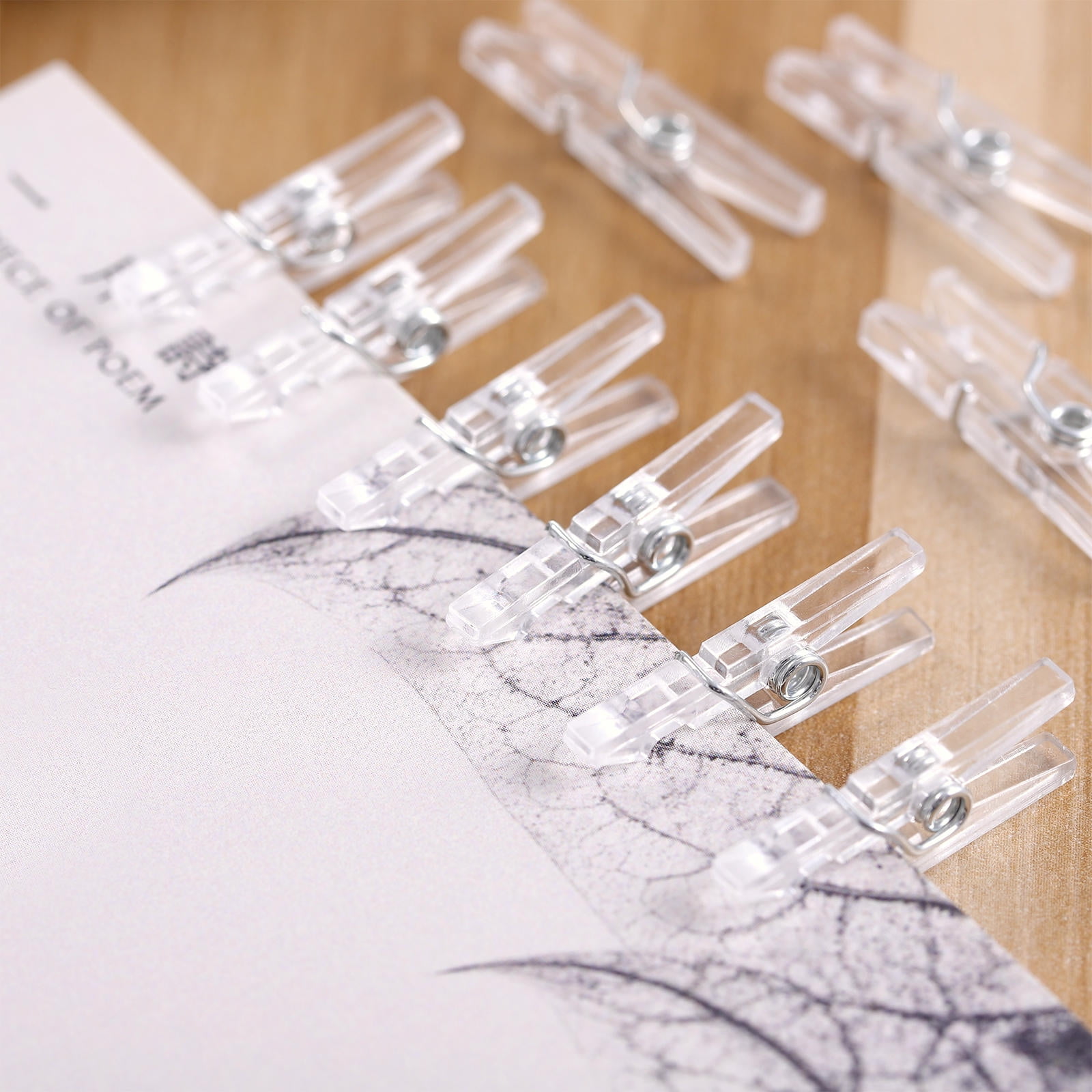 GETAJGHSD 50Set Transparent Hanging Clip for Securing Clothes and Daily ...