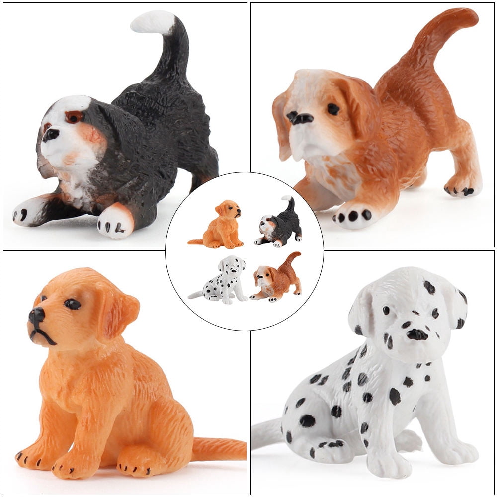 GETAJGHSD 5Pack Micro Mini Puppy Figures Toy Animals Assorted Color PVC ...