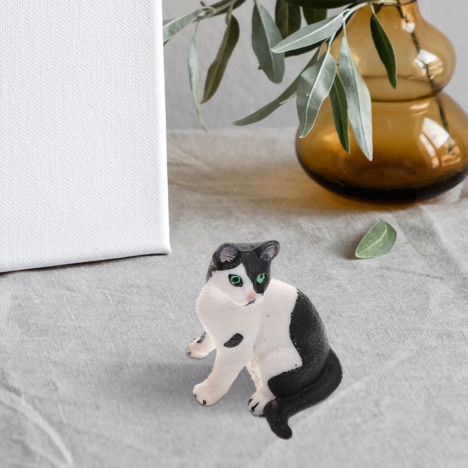 GETAJGHSD 5Pcs Miniature Cat Model Small Cat Figurines Plastic Cat ...