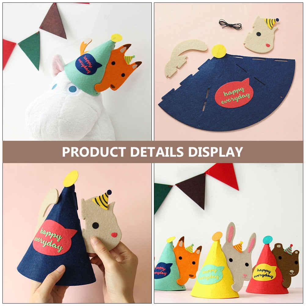 GETAJGHSD 6Pack Cute Party Hats for Children Animal Headdresses for ...