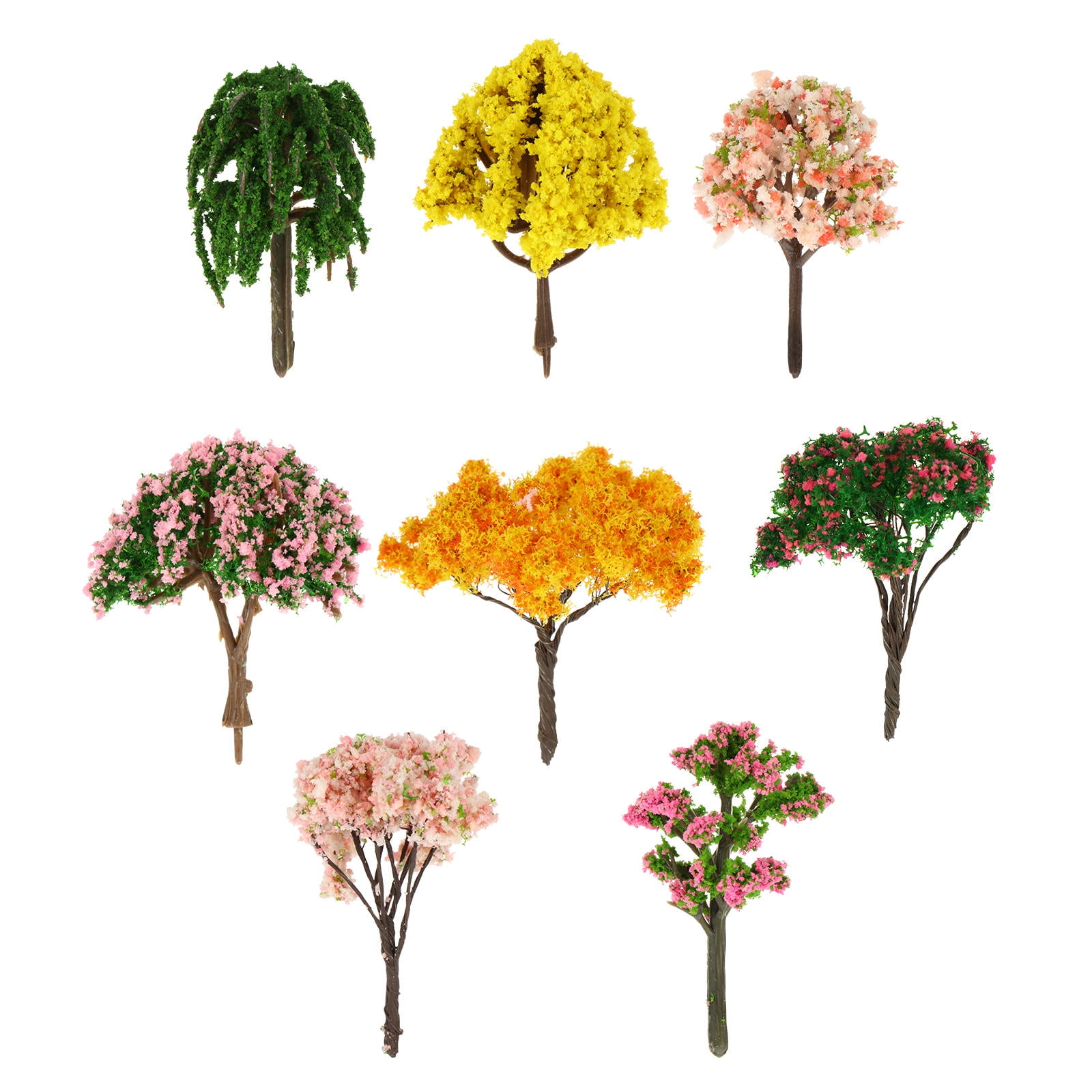 GETAJGHSD 8Pcs Small Plastic Trees for Living Room and Kitchen ...