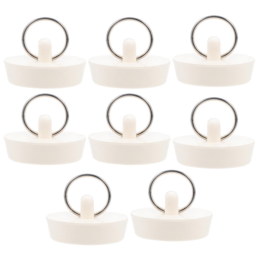 GETAJGHSD 8Pcs Tub Stopper for Bathtubs White Round Rubber for Laundry ...