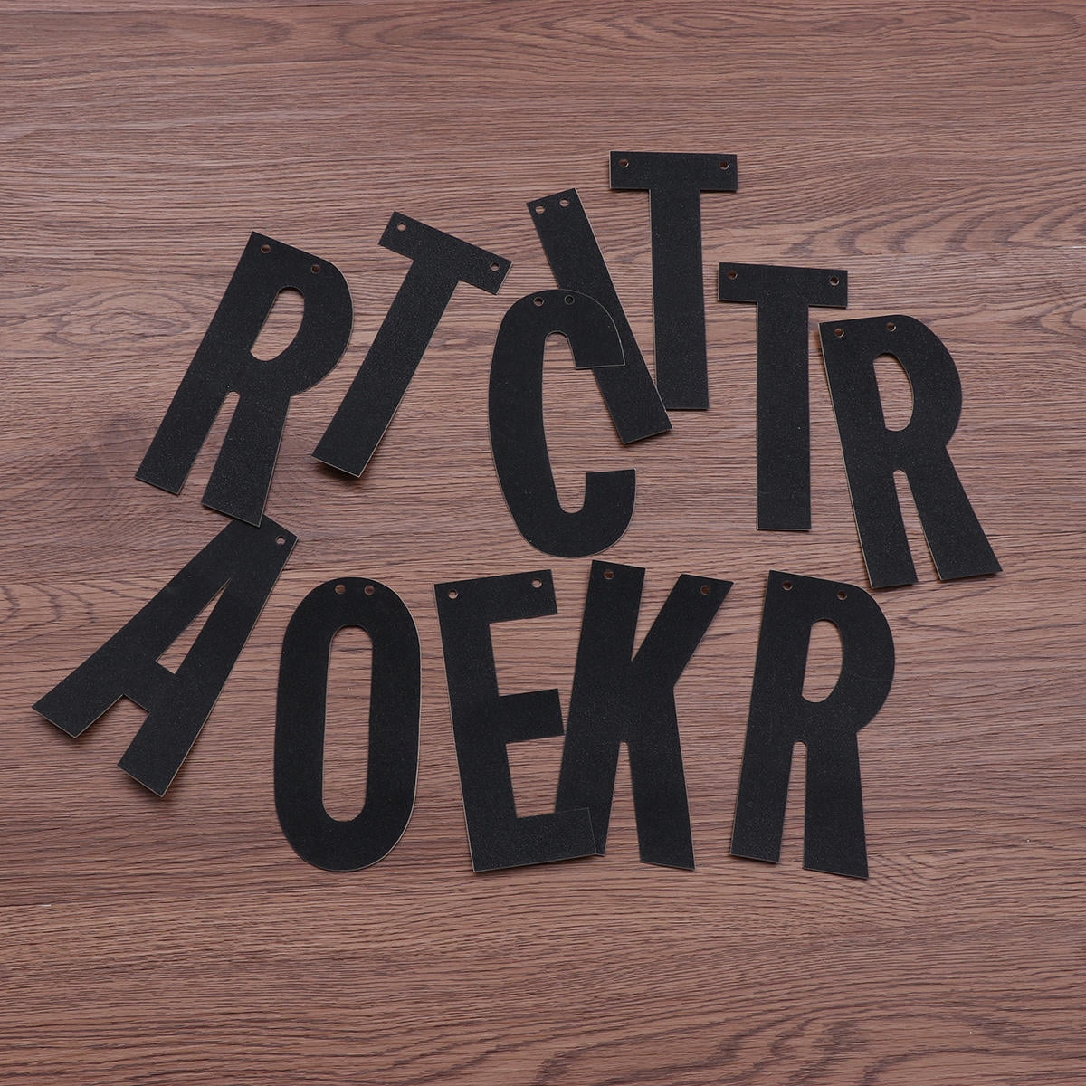 GETAJGHSD Black Rectangular Letters Garland Banner 1Pcs for Bar Club ...