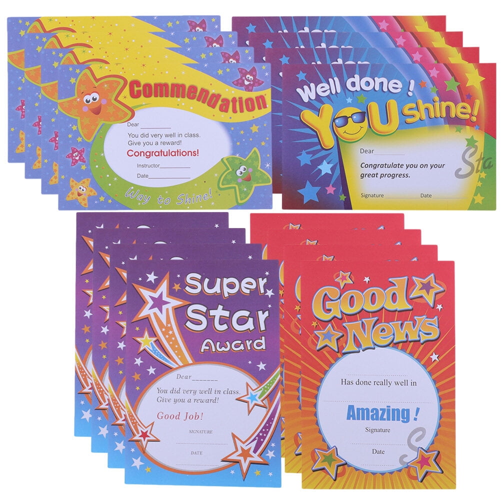 GETAJGHSD Childrens Recognition Award Certificate 200Pcs MultiColored ...