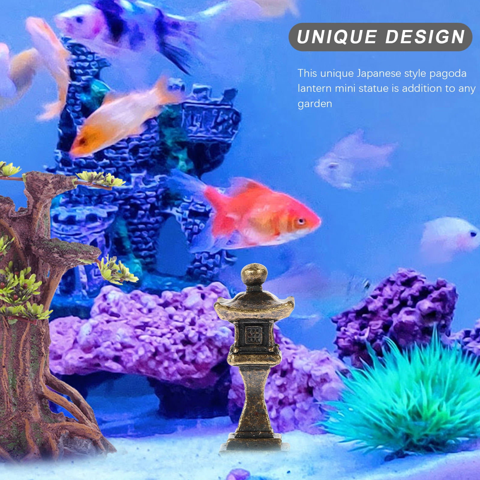 GETAJGHSD Courtyard Statue Japanese Zen Style Copper Alloy Lantern 1 ...