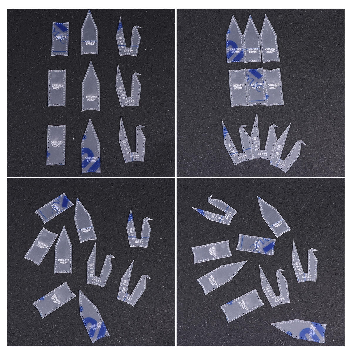 GETAJGHSD Diy Template 3Pcs Acrylic Paper Crane Pattern Stencil for ...