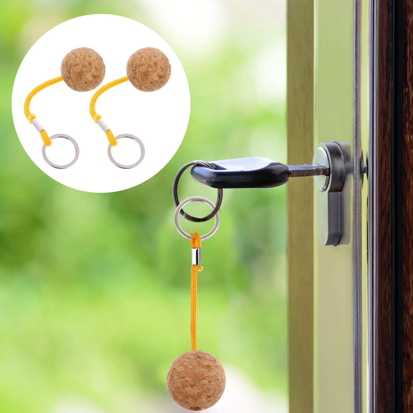 GETAJGHSD Floating Keyrings for Boats Compressed Cork Rope Material ...