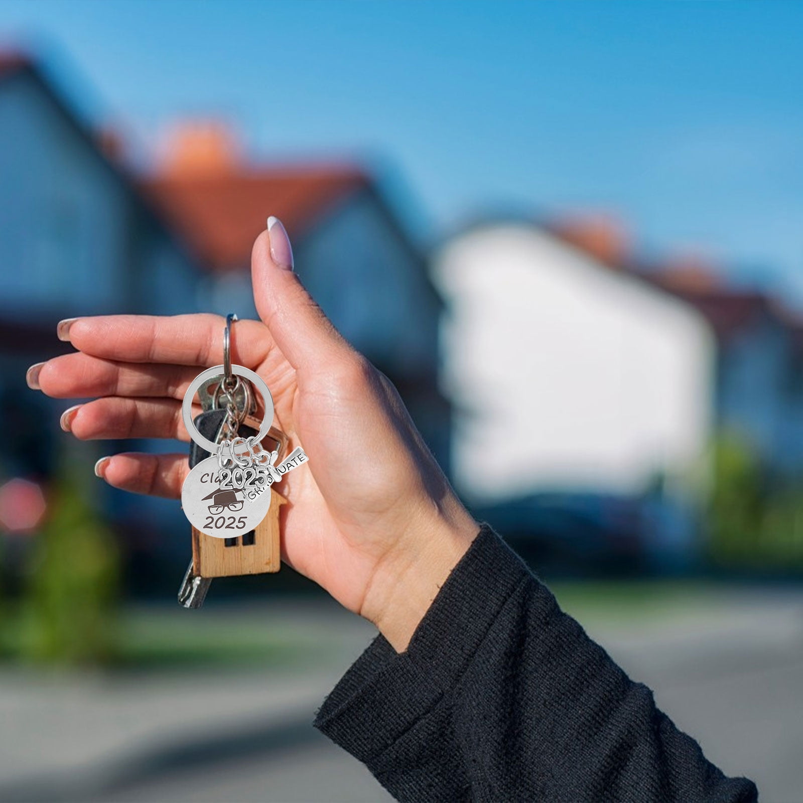 GETAJGHSD Graduation Keepsake Keychain Stainless Steel Class of 2025 ...