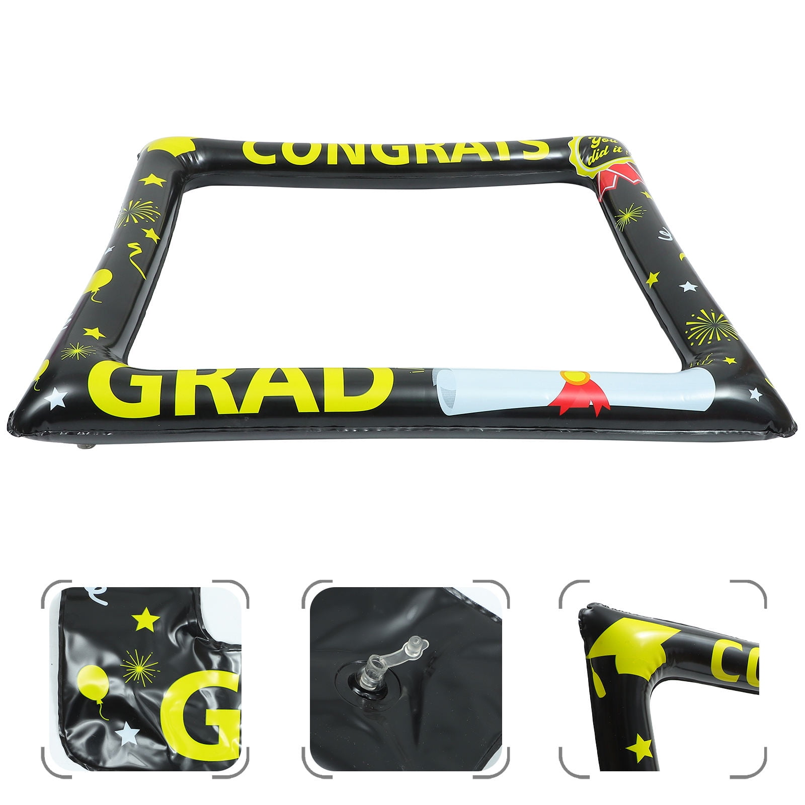 GETAJGHSD Inflatable Frame Photo Prop 73X63CM Black Chic Design Simple ...