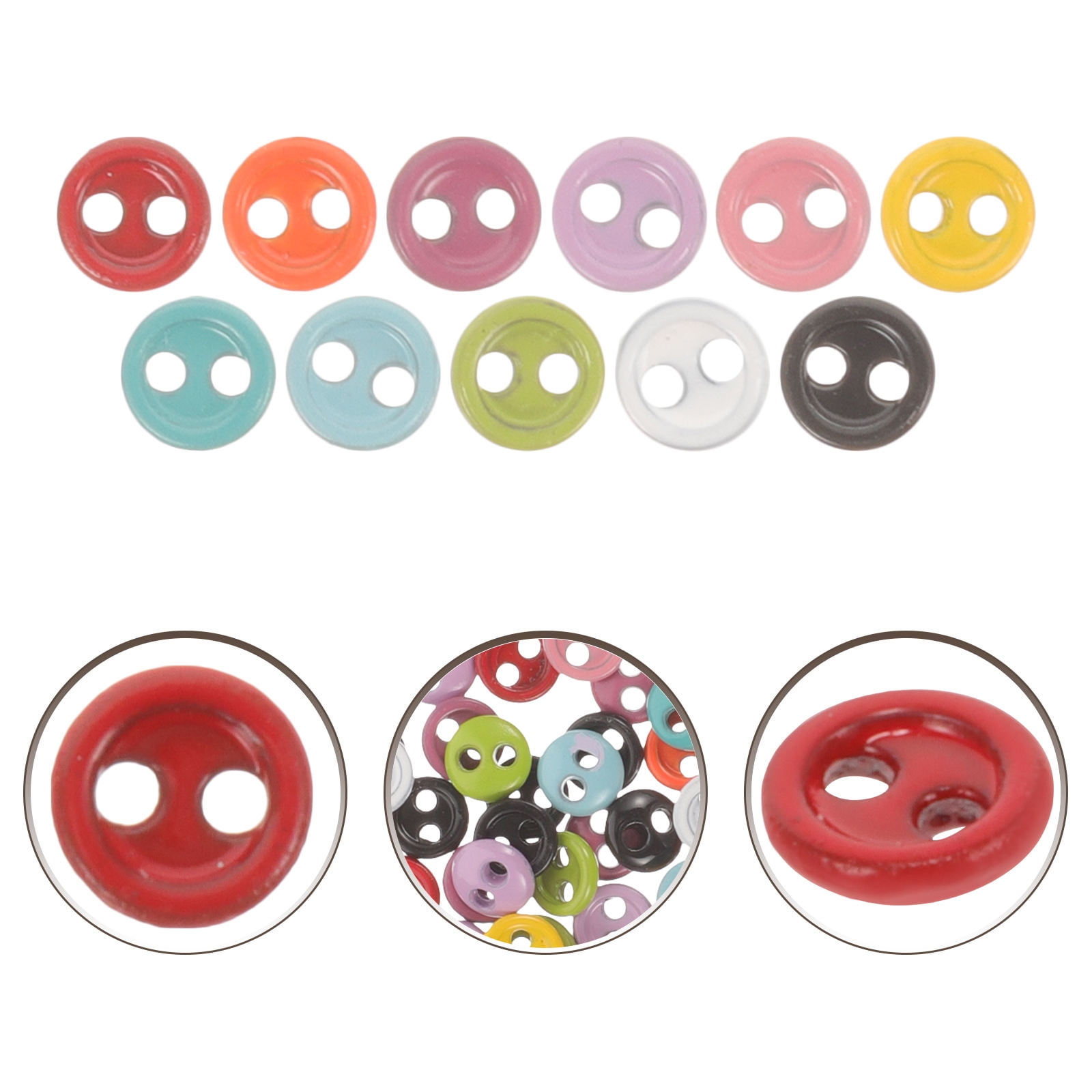 GETAJGHSD Miniature Craft Buttons 100Pcs Tiny Resin Buttons for Sewing ...