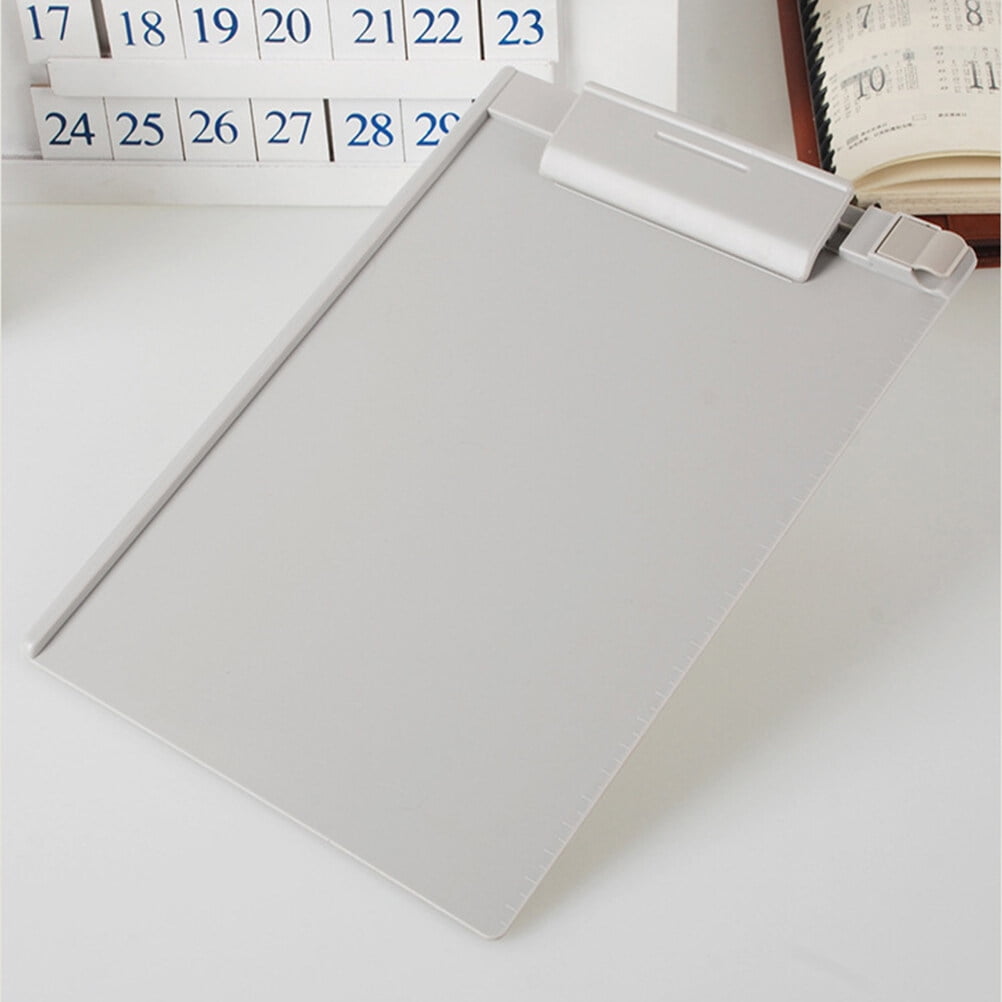 GETAJGHSD Rectangular Grey Plastic Clipboard with Pen Storage and ...