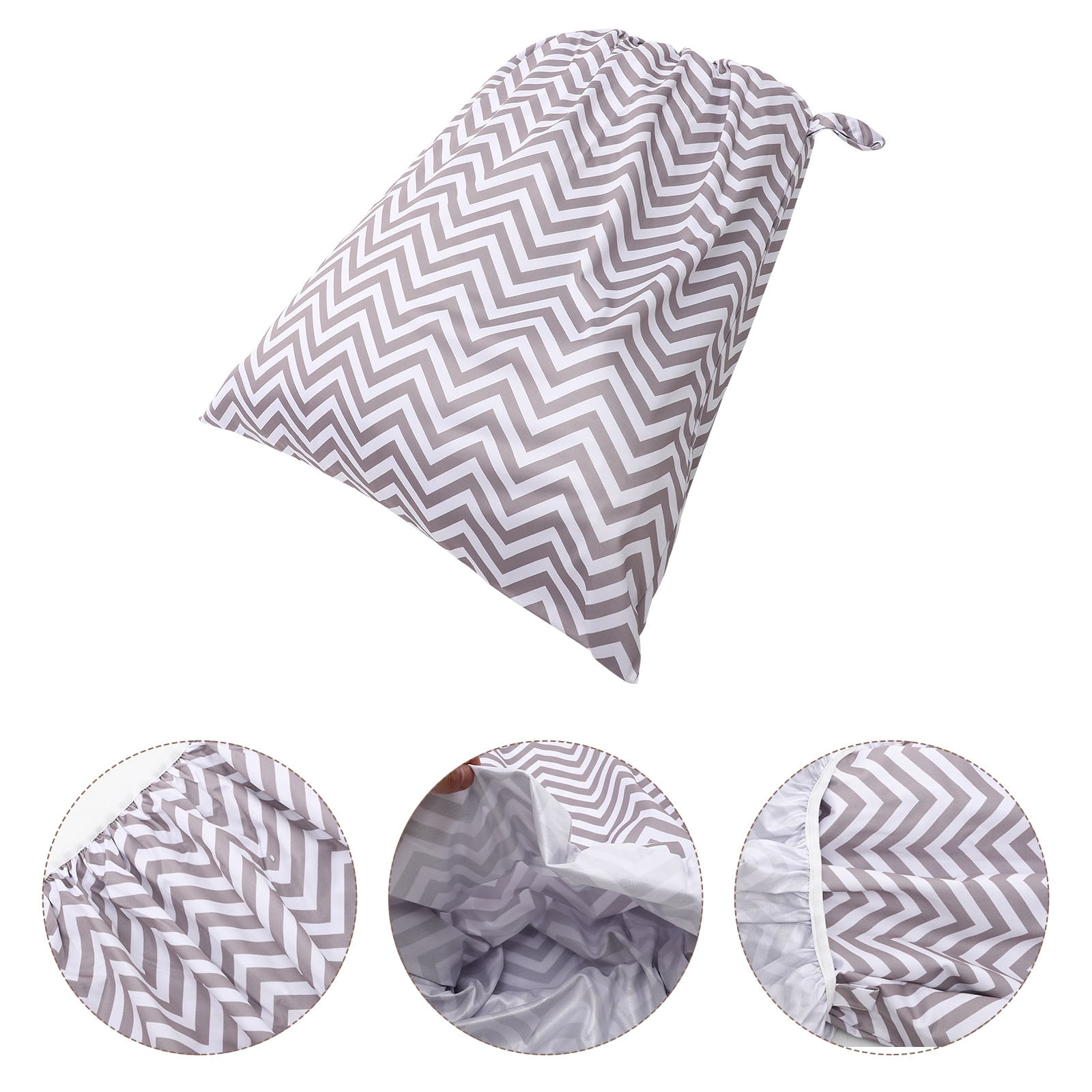 GETAJGHSD Reusable Light Brown Diaper Wet Dry Bag Multi Use Storage ...