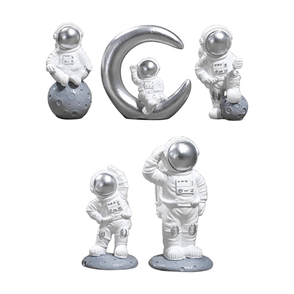 GETAJGHSD Unique Astronaut Statue Decor 5 Pieces Resin Astronauts Model ...