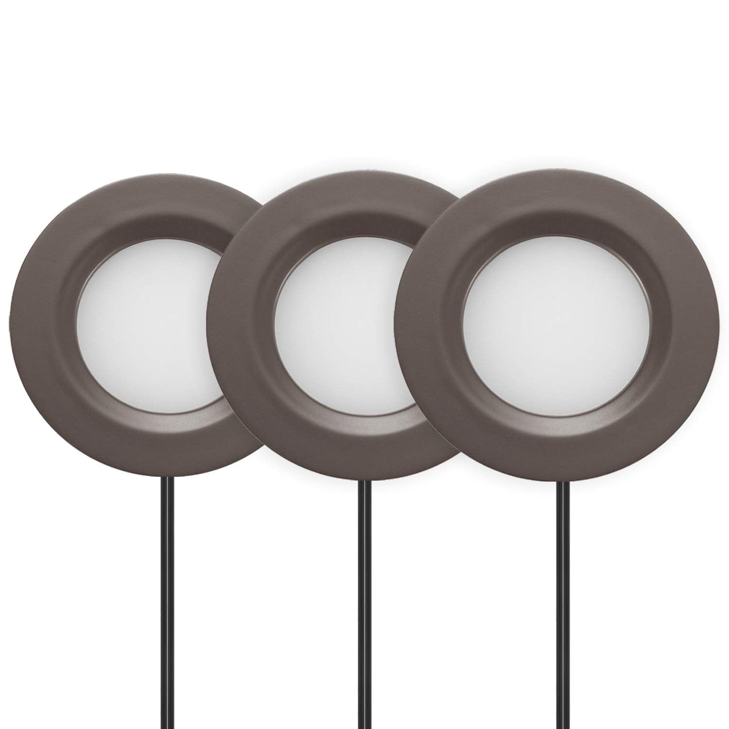 Inlight 2.75" Wide 3000K Dimmable LED Puck Lights Kit, Plug-in ...