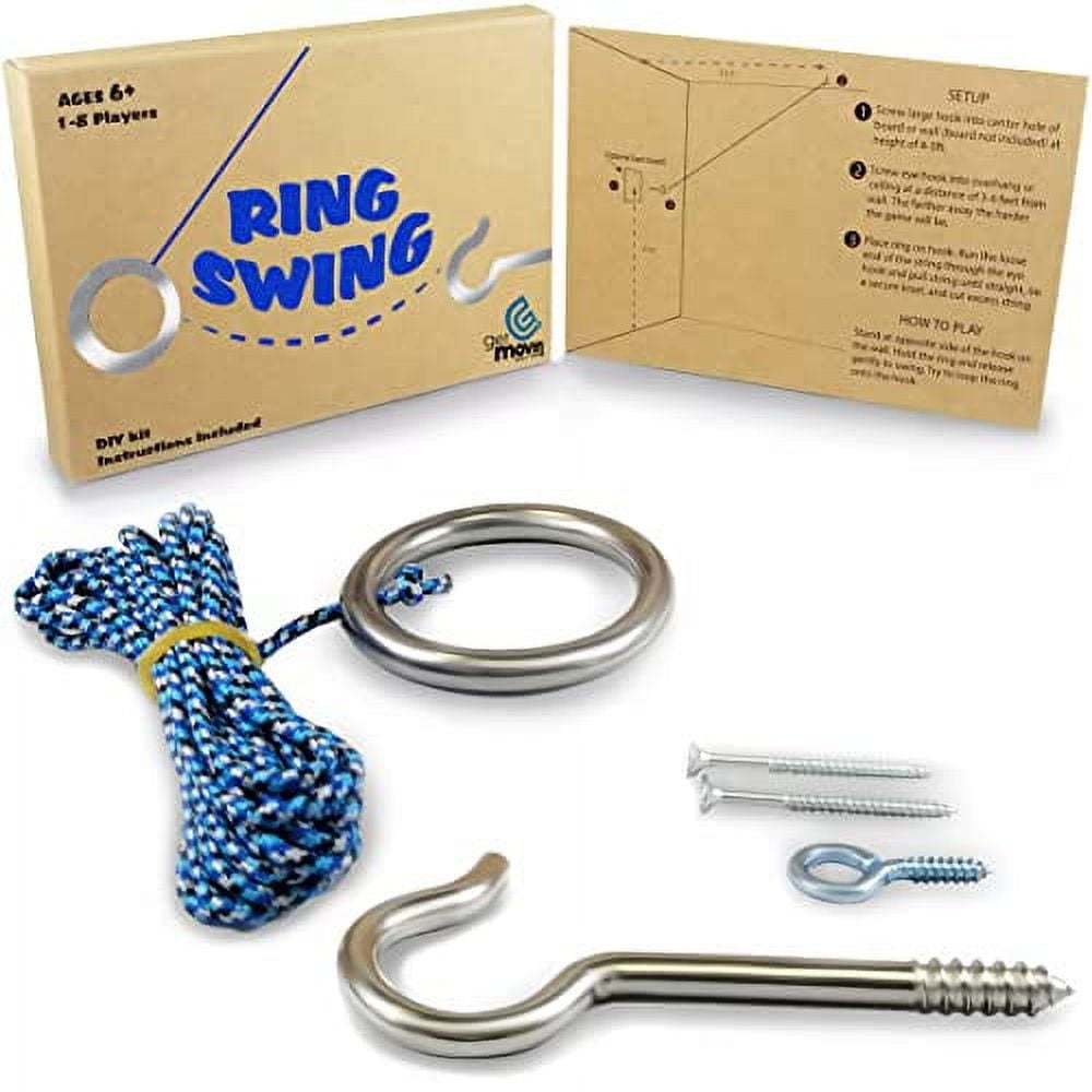 GETMOVIN SPORTS Hook and Ring Swing DIY Kit Stainless Steel Hardware ...