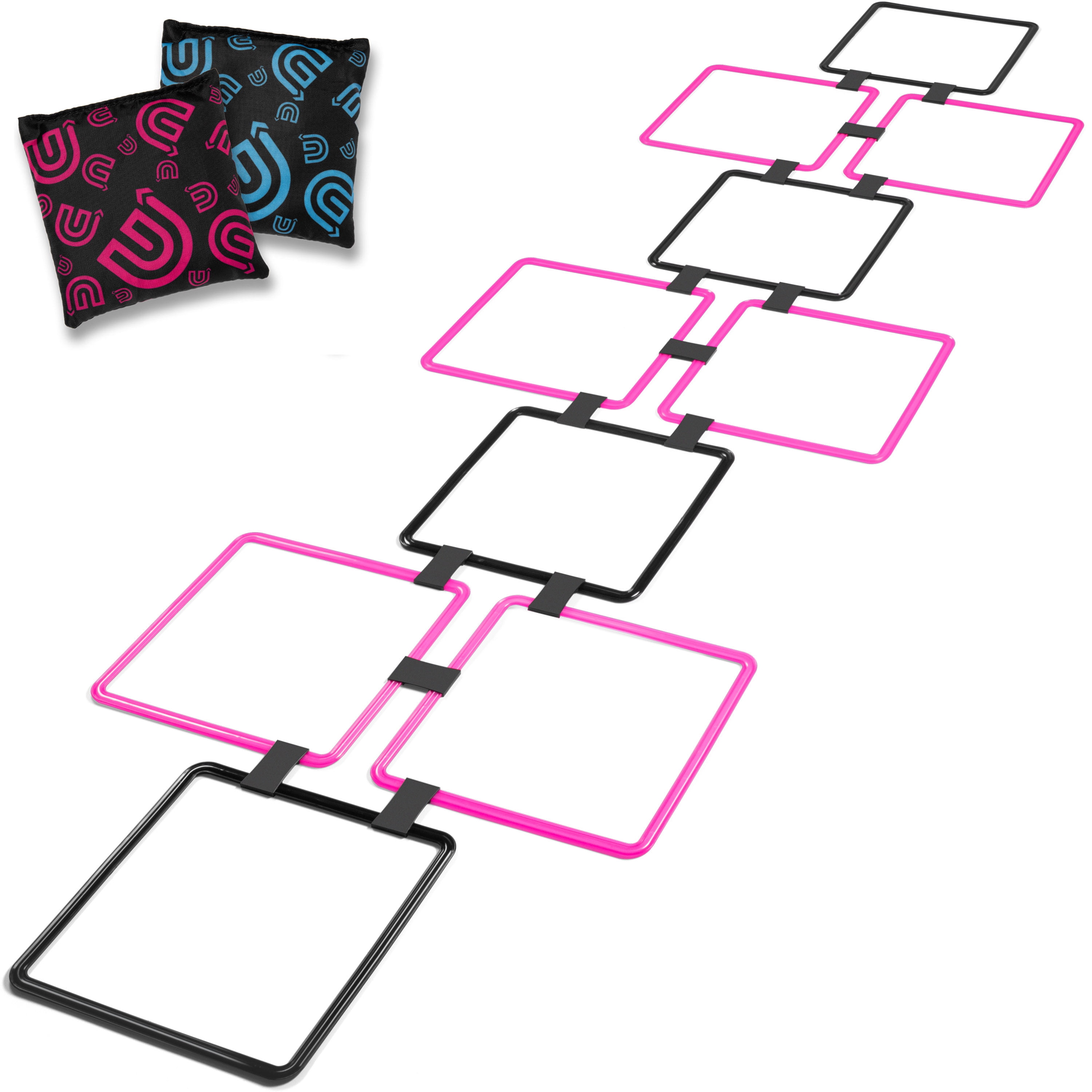 GETMOVIN SPORTS Hopscotch Squares Set with 2 Premium Beanbags Giant ...
