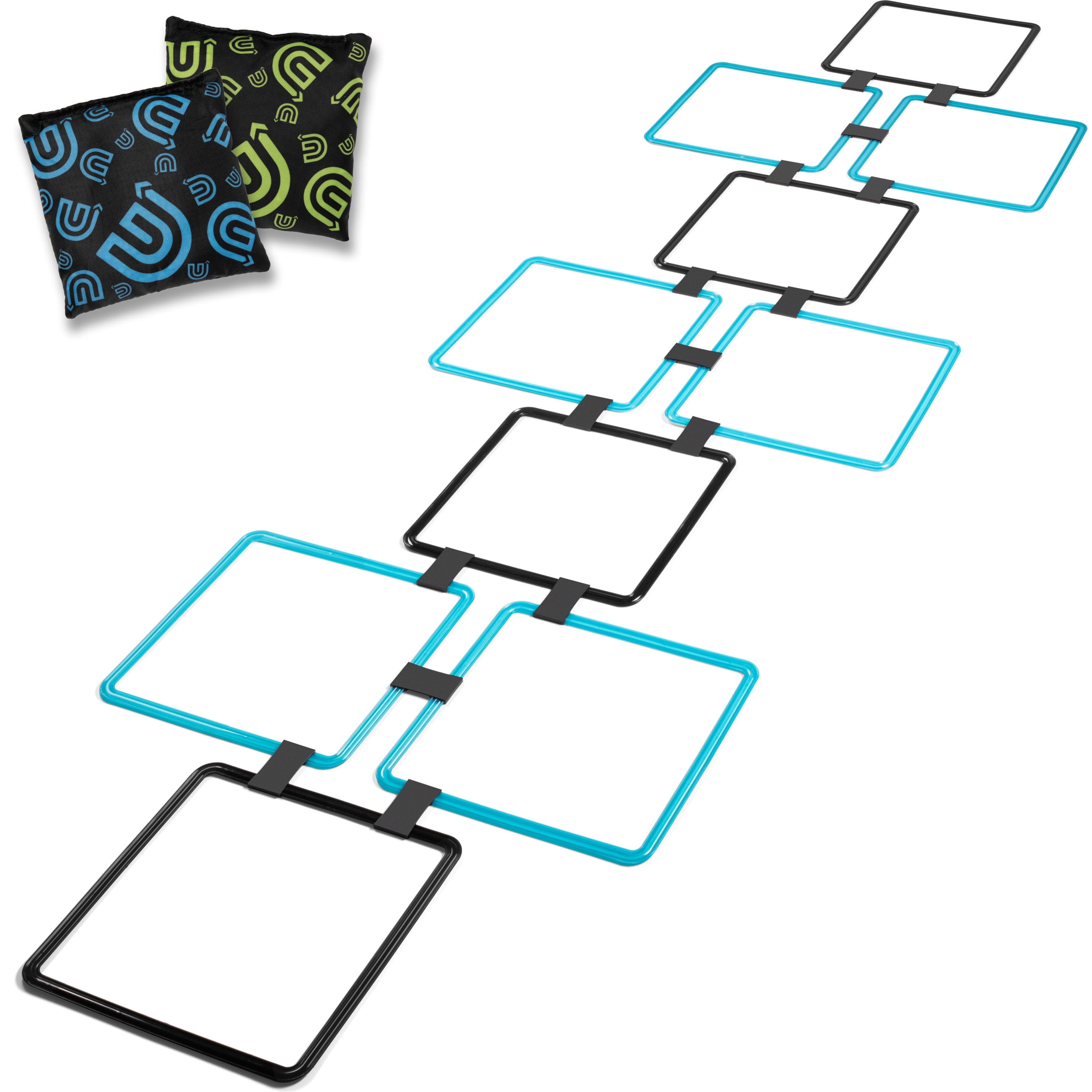 GETMOVIN SPORTS Hopscotch Squares Set with 2 Premium Beanbags Giant ...