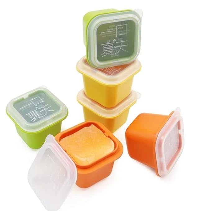 GETZET 6 Pcs Set Ice Cube Trays Freezing Easy Square Summer Single ...