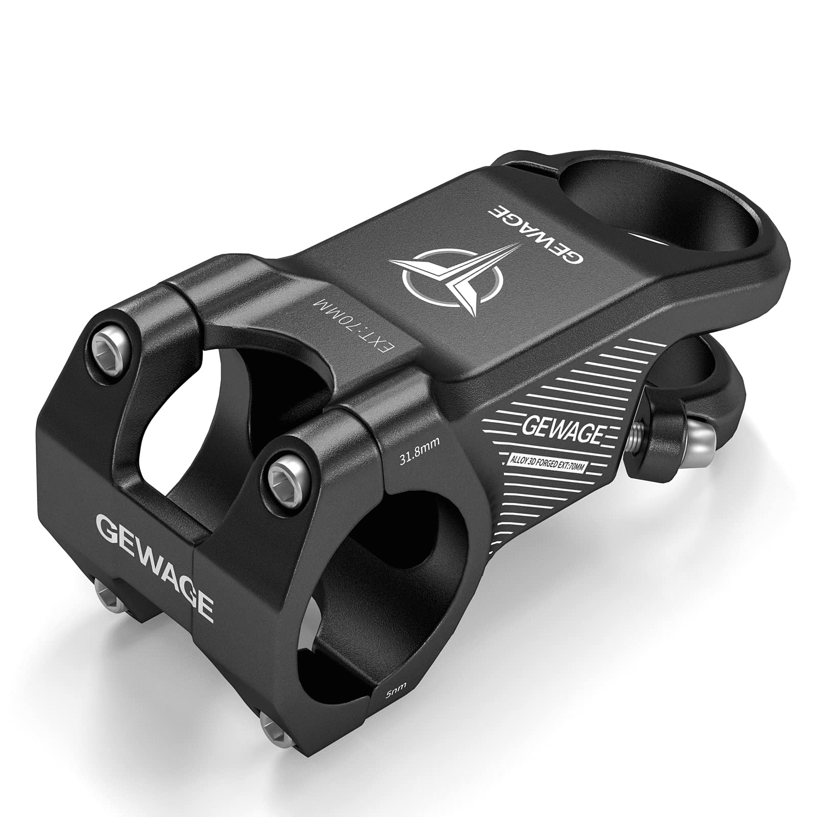 GEWAGE 31.8 Bike Stem Mountain Bike Stem -8 Degree Short Handlebar Stem Drop for Road Bike ...