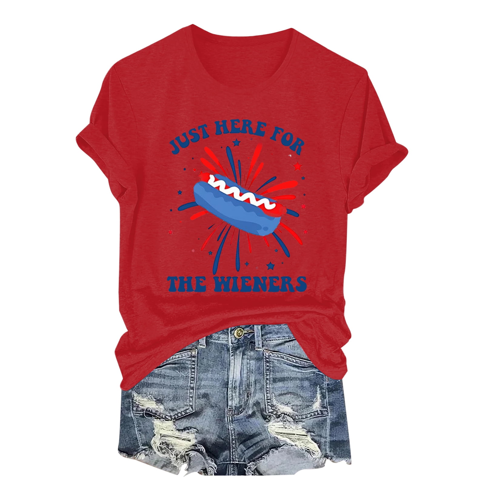 GEWSEY 4th of July Shirts for Women America Flag Shirts Patriot 1776 ...