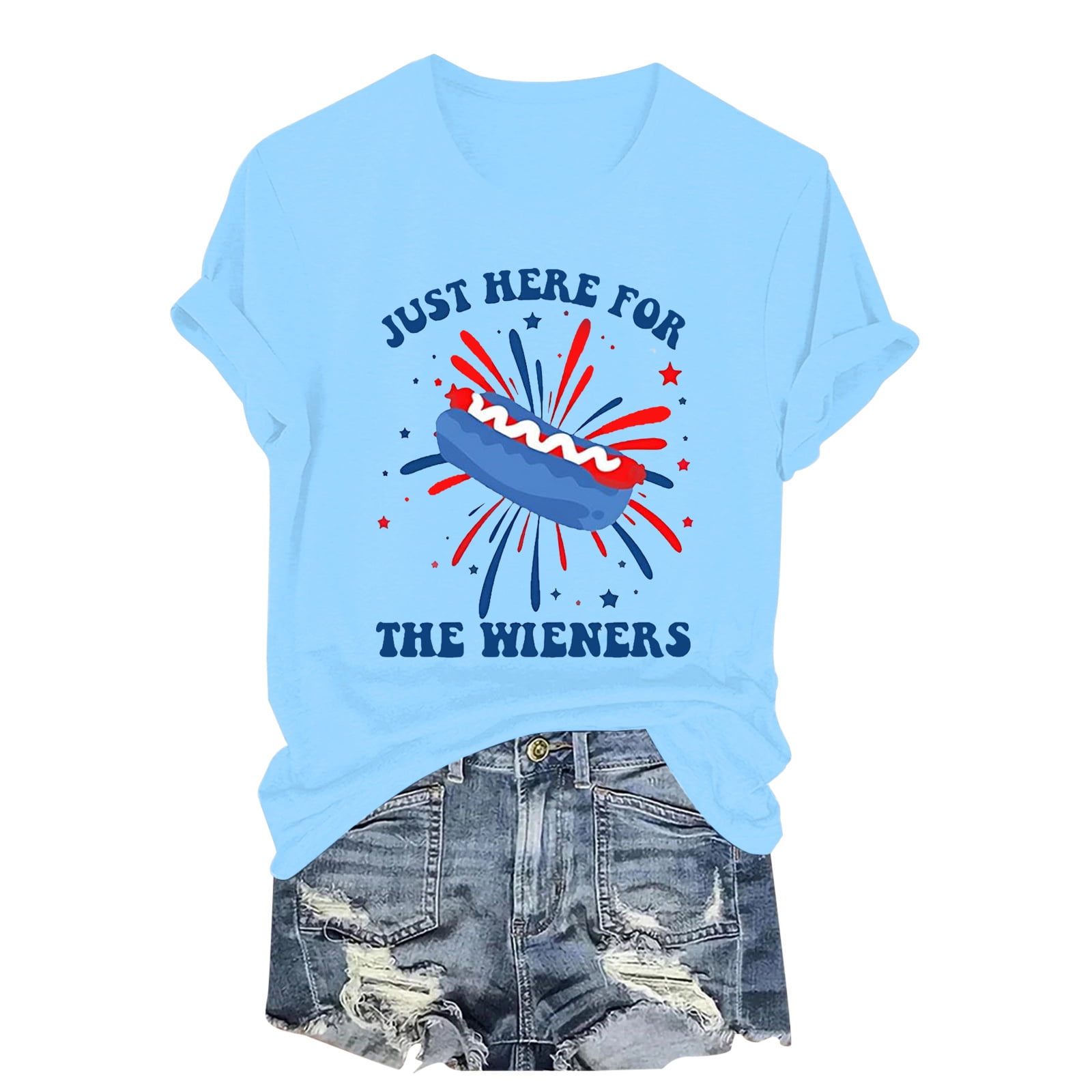 GEWSEY 4th of July Shirts for Women America Flag Shirts Patriot 1776 ...