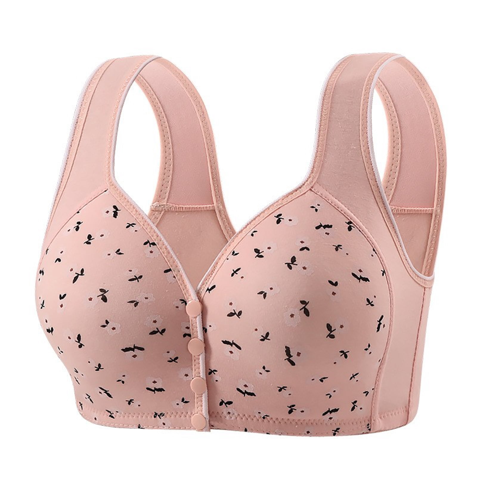 GEWSEY Daisy Bras for Older Women Front Closure No Underwire Full ...