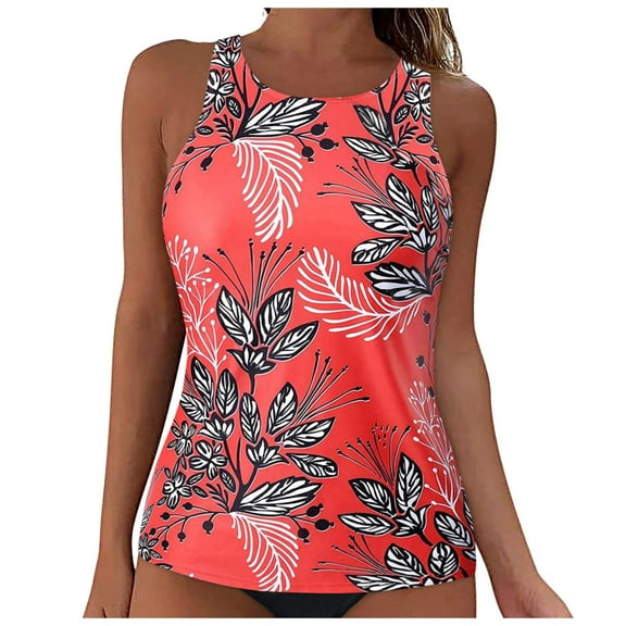 Gvdentm Woman One Piece Swimsuit High Neck Tankini Top Backless Bathing ...