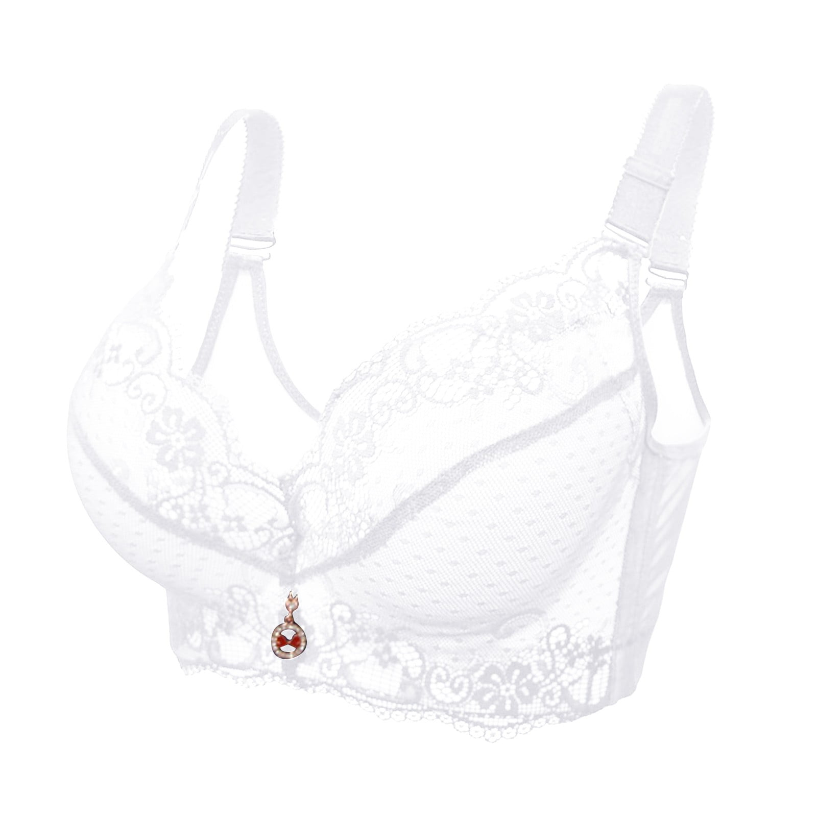 GEWSEY Padded Push Up Lace Bras for 34A to 44C Underwire White, 36 ...