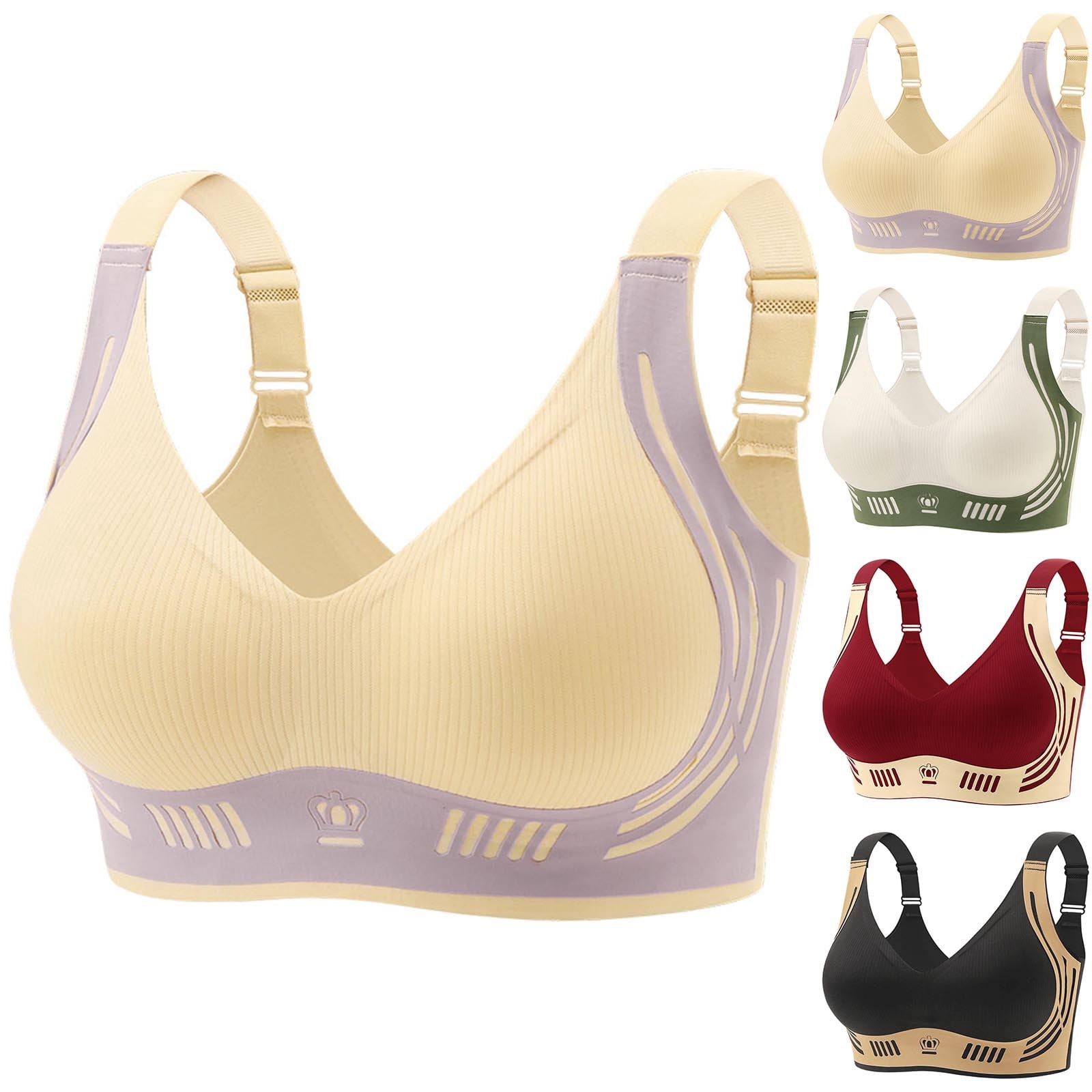 GEWSEY Powerful Push Up Bra, Sagging Wireless Push Up Bras for Women No ...