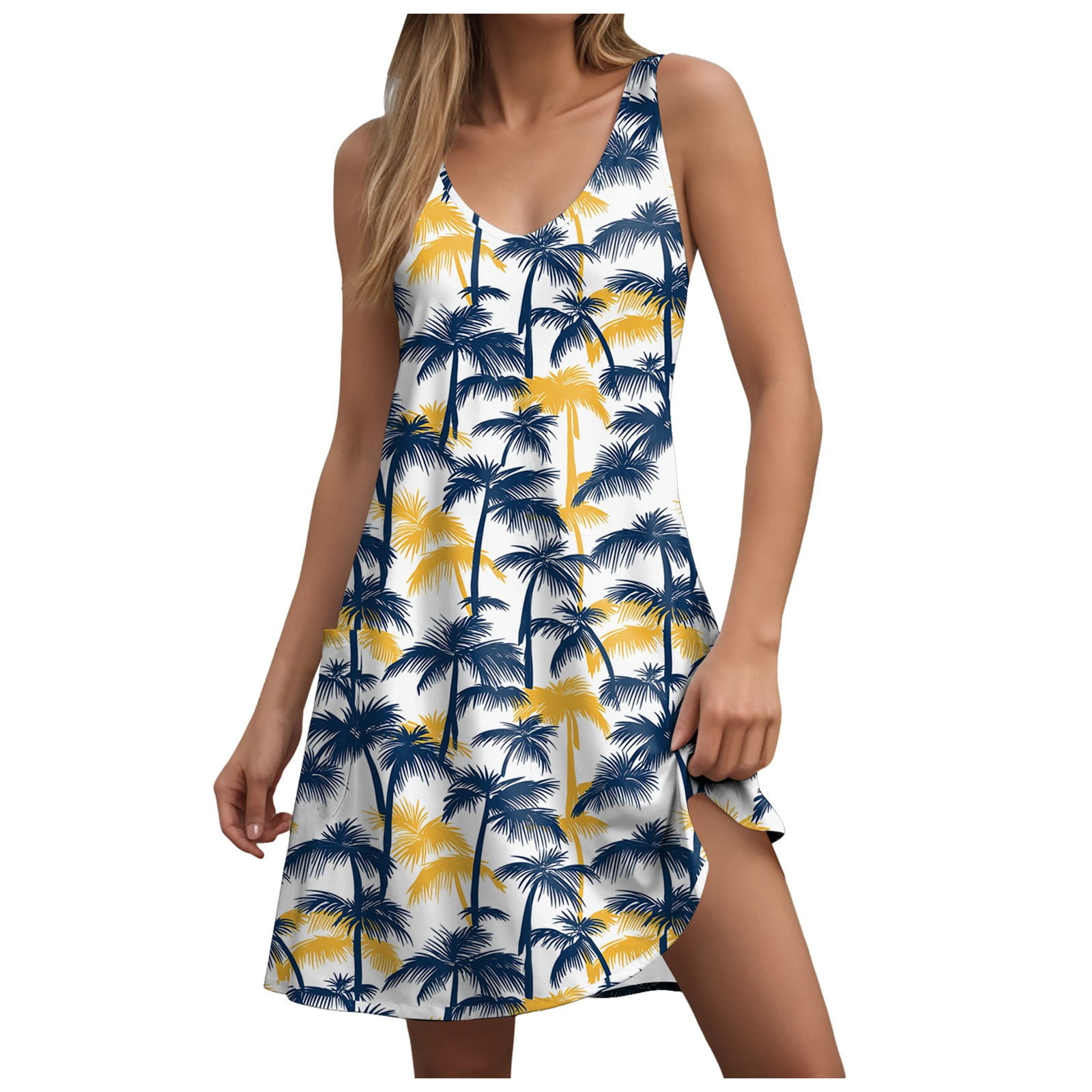 GEWSEY Summer Dresses for Women 2025 Beach Vacation Clothes V Neck ...