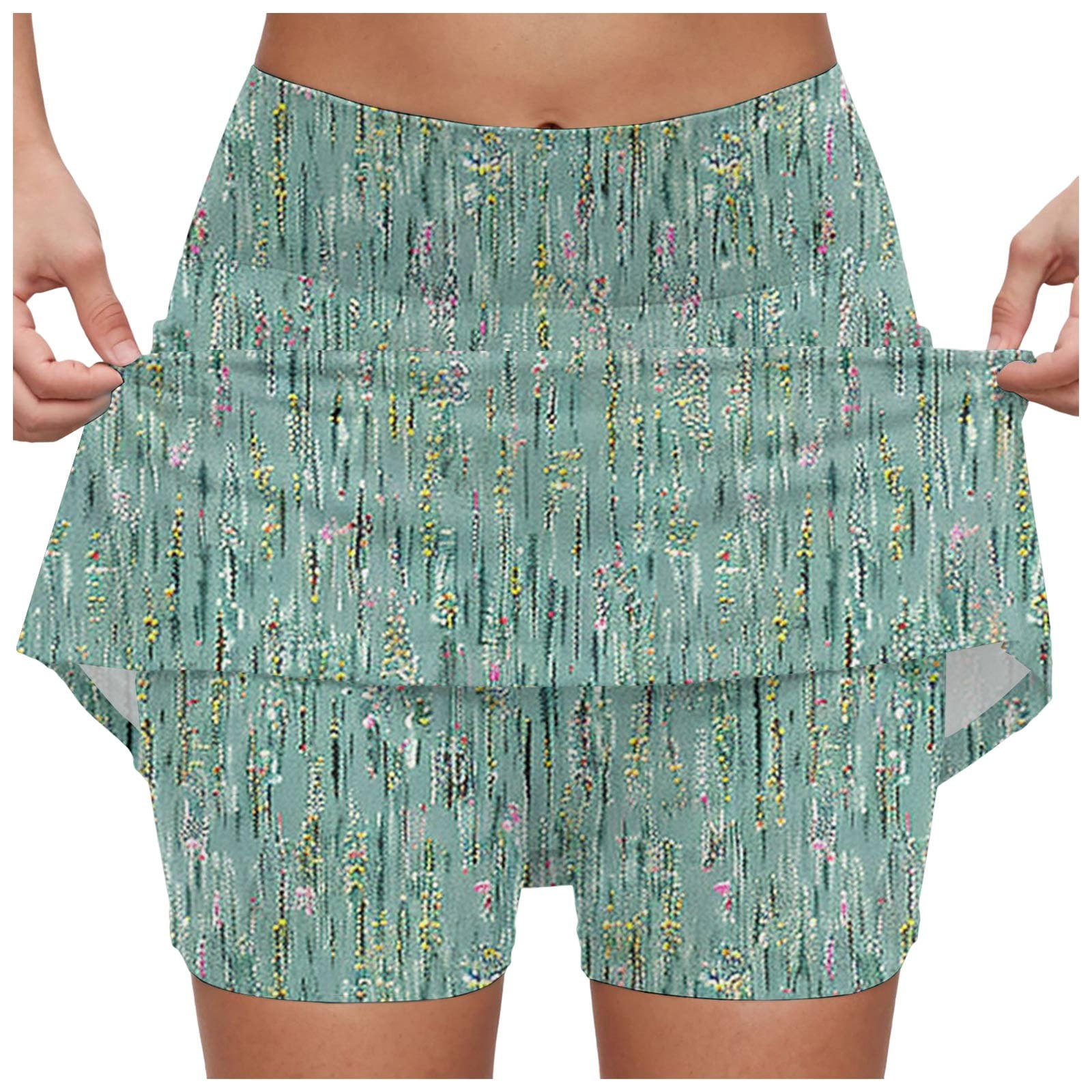 GEWSEY Versatile Skorts for Woman Plus Size Skort for Curvy Women ...