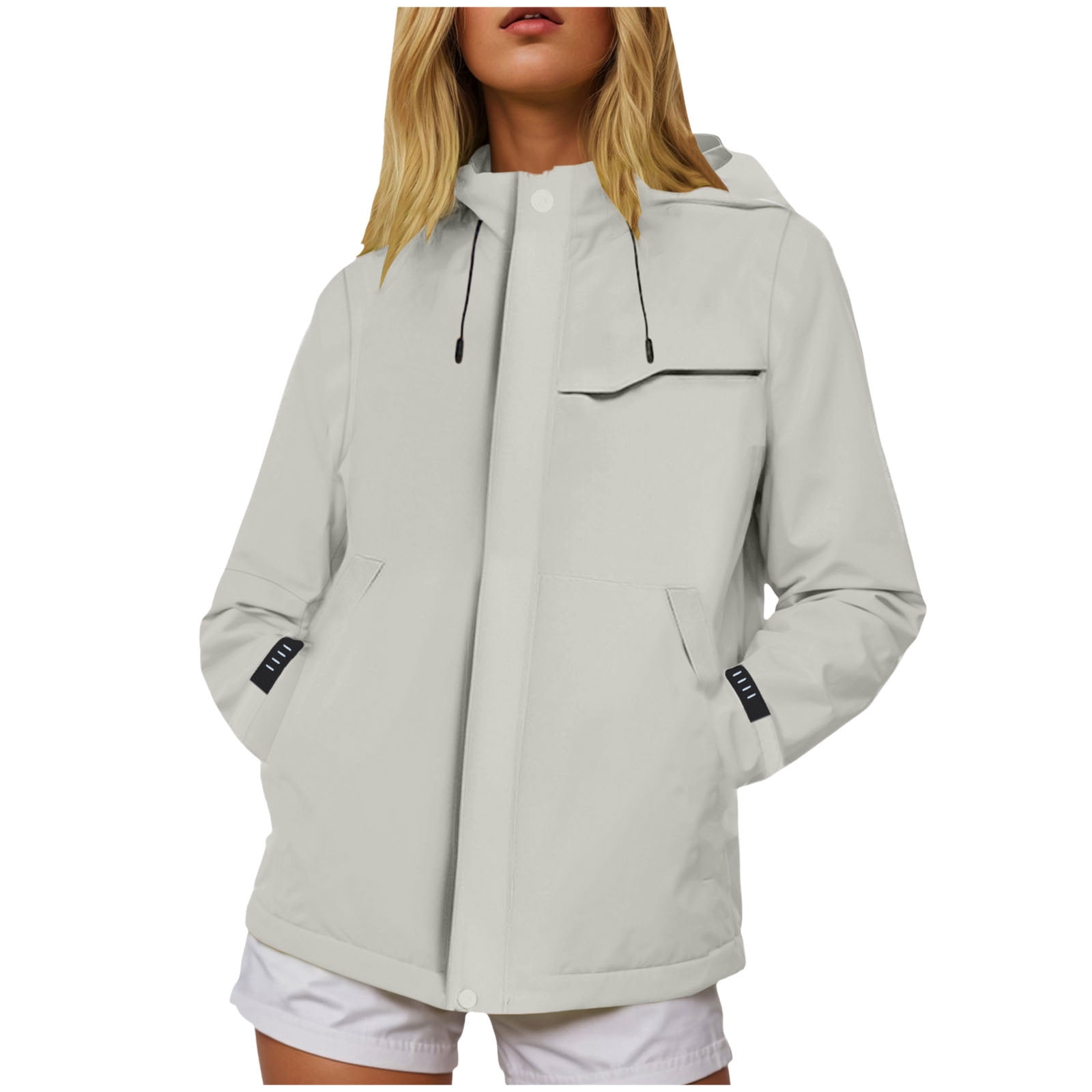 GEWSEY Women Jacket Casual Lightweight Hooded Windbreaker softshell ...