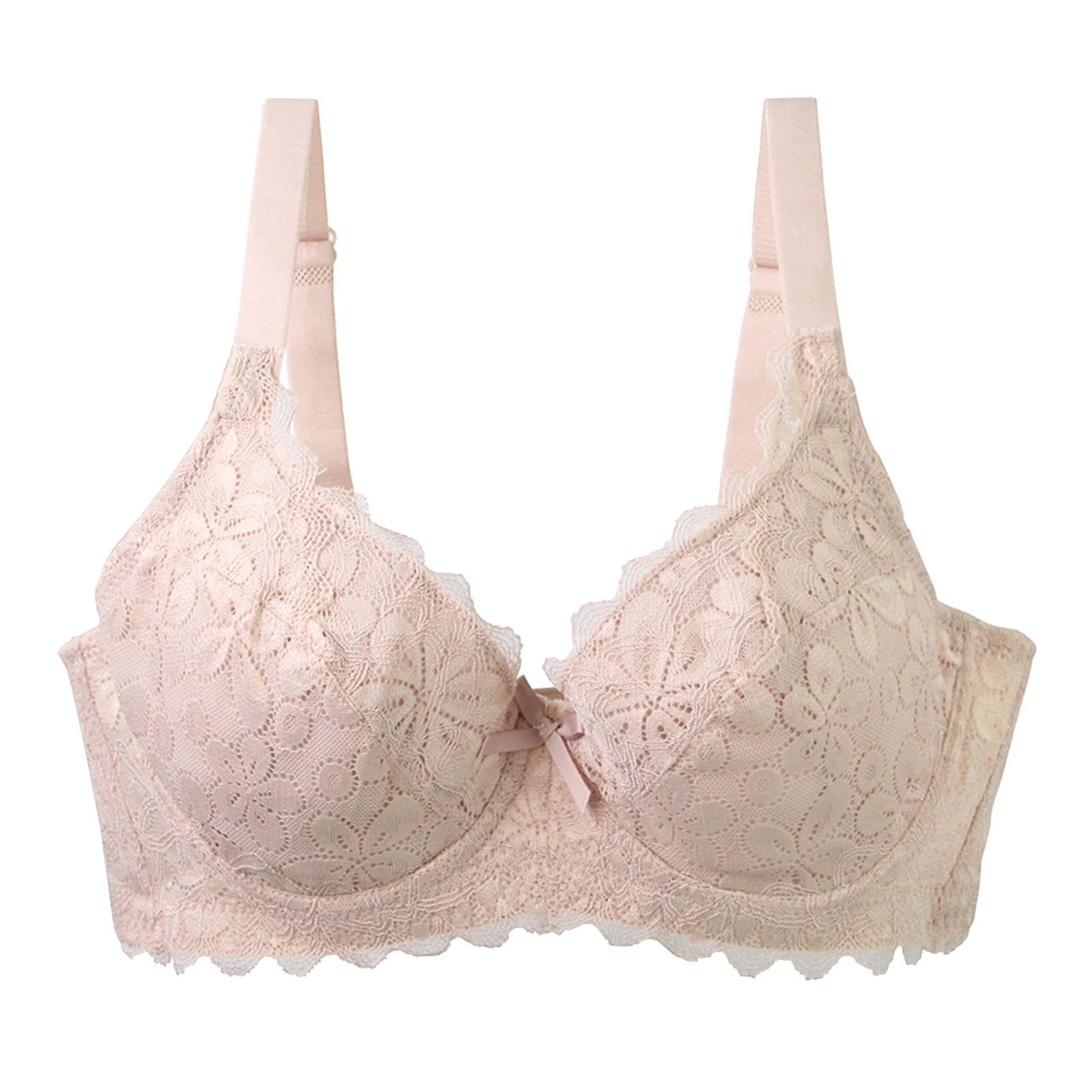 GEWSEY Women's Comfortable Lace Bra Underwire Push Up Bra Back 4-Row 4 ...