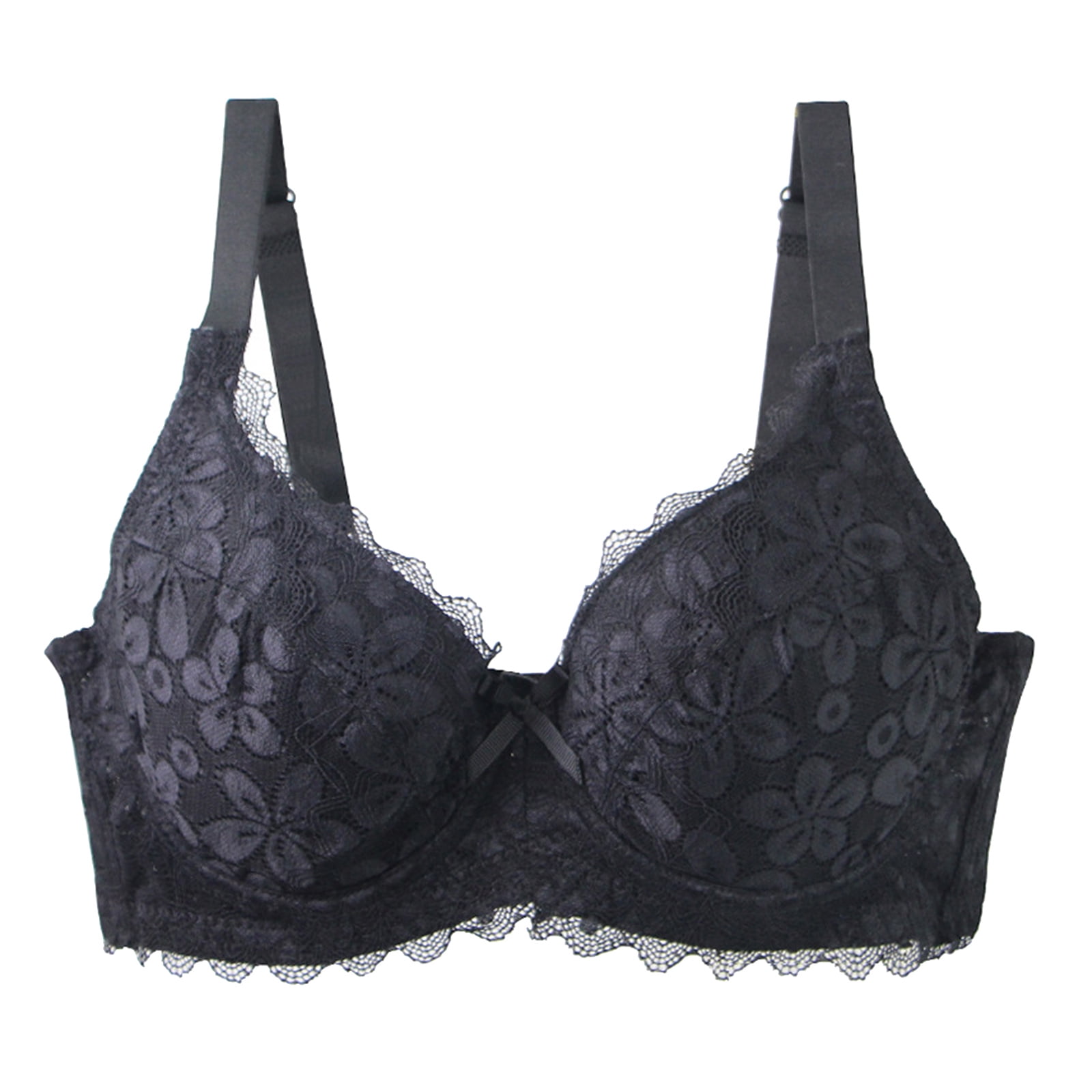 GEWSEY Women's Comfortable Lace Bra Underwire Push Up Bra Back 4-Row 4 ...