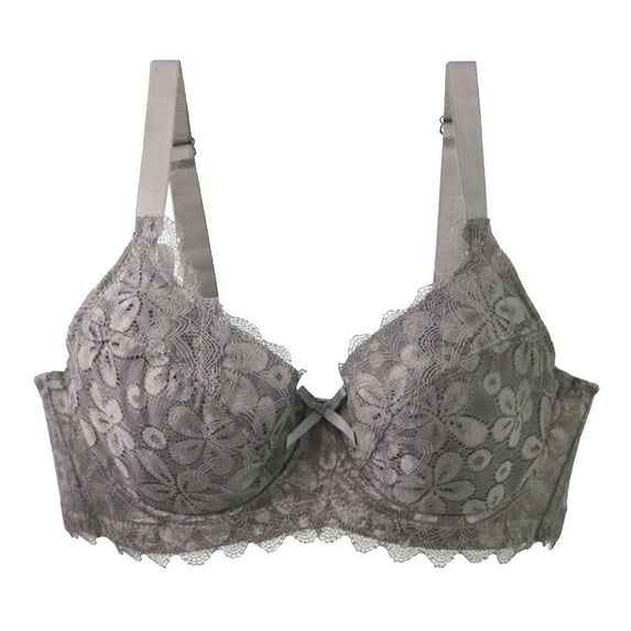 GEWSEY Women's Comfortable Lace Bra Underwire Push Up Bra Back 4-Row 4 ...