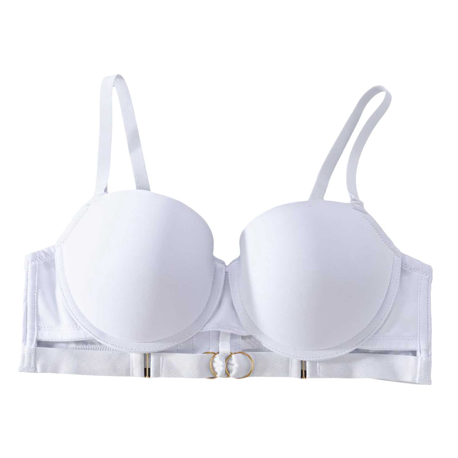 GEWSEY Women's Everyday Full Coverage Cushioned Underwire Bra (White, M ...