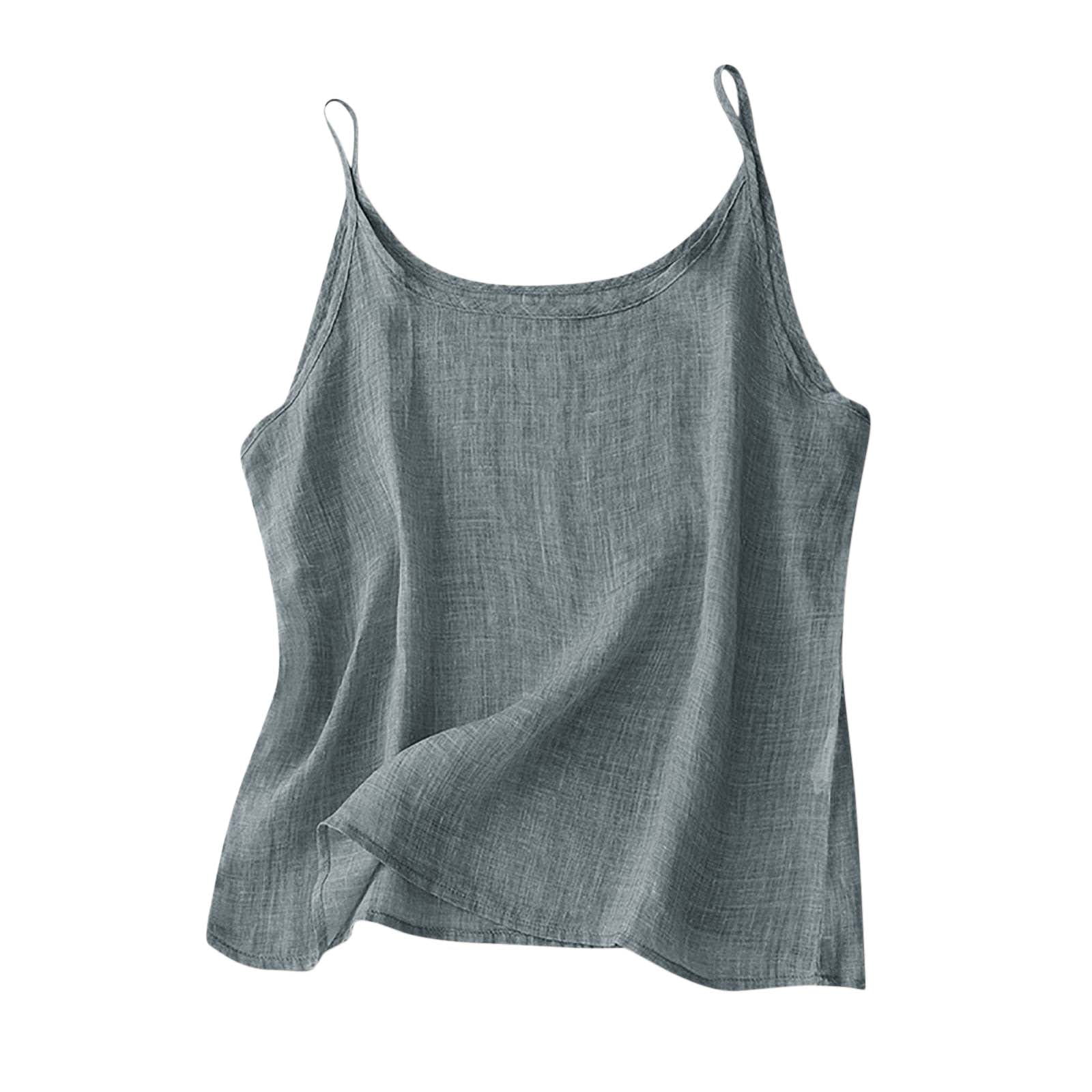 GEWSEY Women's Going Out Tops Loose Fit Sleeveless Crop Tank Tops Crew ...