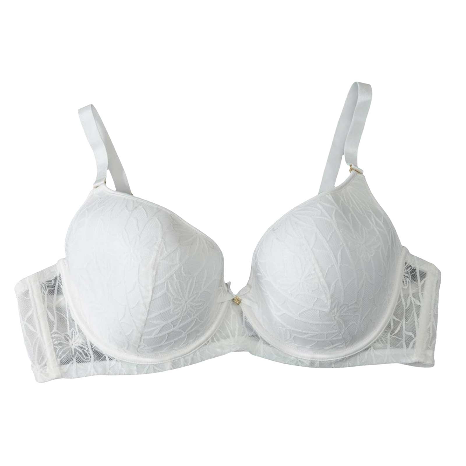 GEWSEY Women's Push Up Lace Bra Demi Comfort Padded Add 1 Cup Lift Up ...