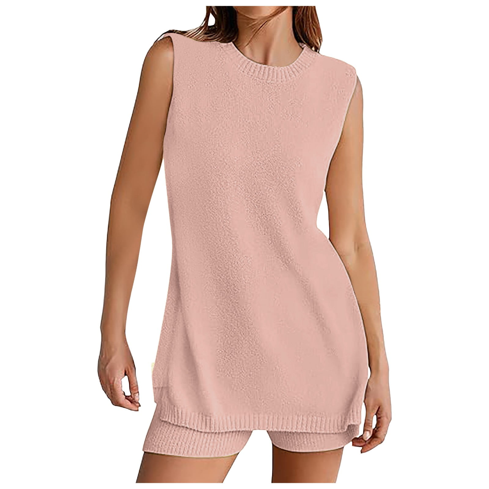 GEWSEY Women's Summer 2 Piece Outfits Sleeveless Tank Top Matching ...