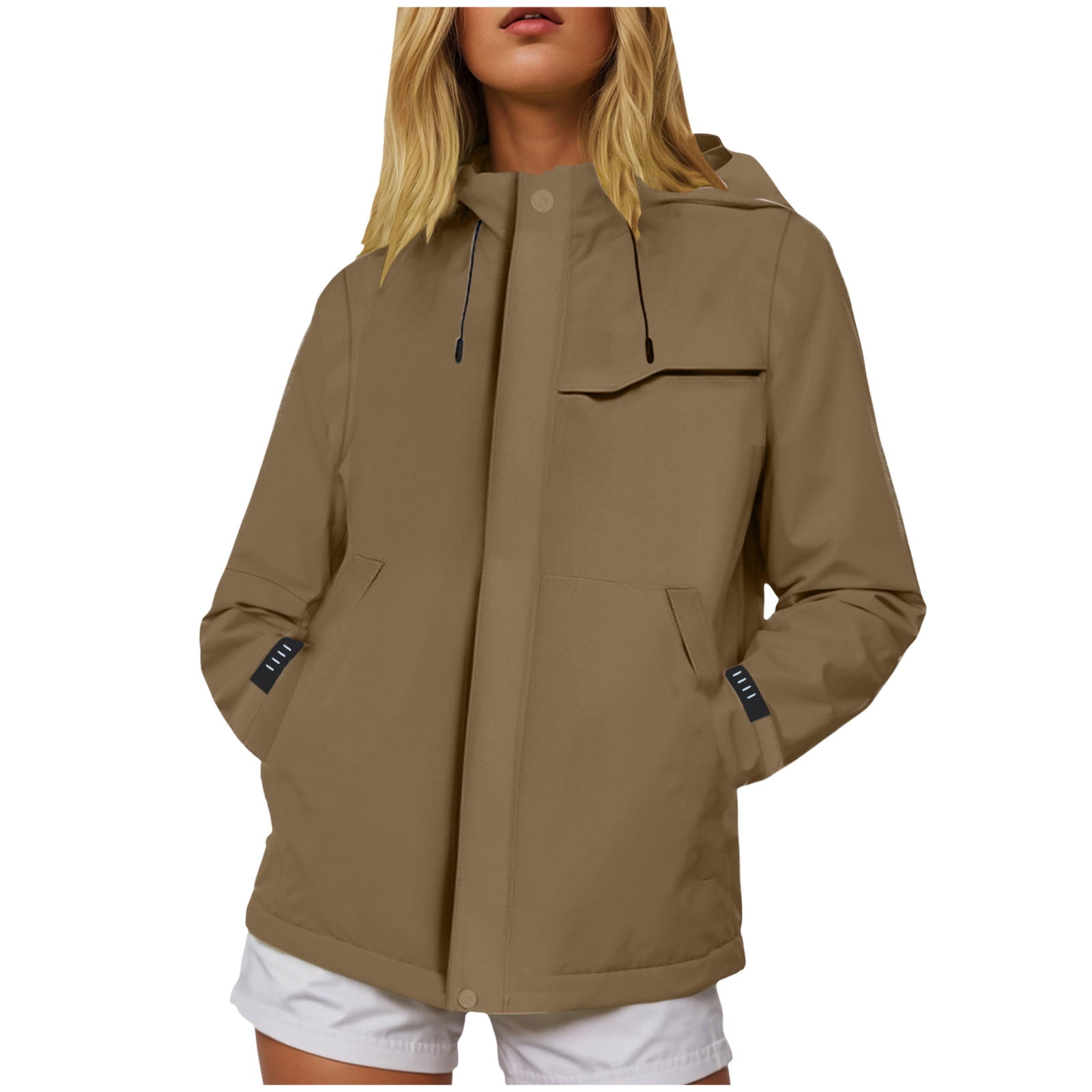 GEWSEY Women's Waterproof Rain Jacket with Hood Lightweight Water and ...